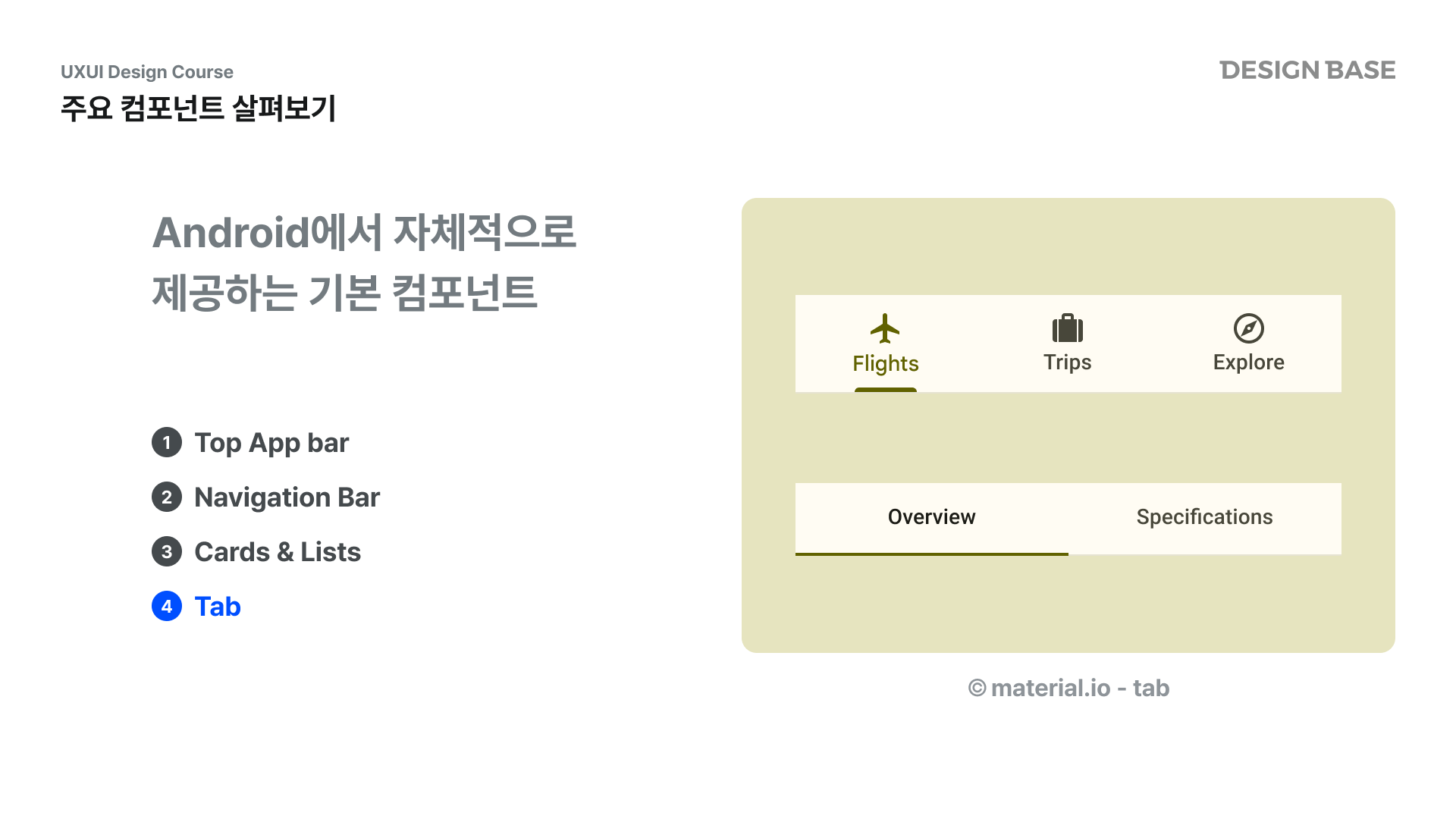 Android 컴포넌트 이해하기 Uxui 디자인 강좌 디자인베이스